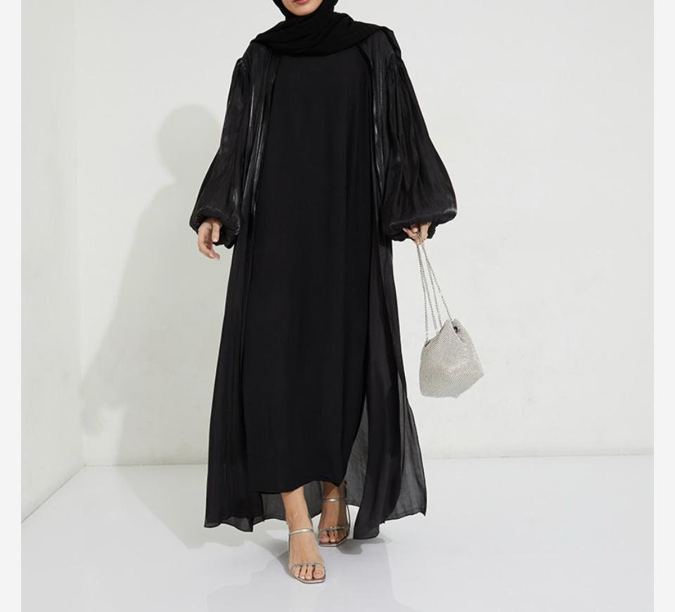 Black Abaya Balloon Sleeves Hand Stitched - Etsy
