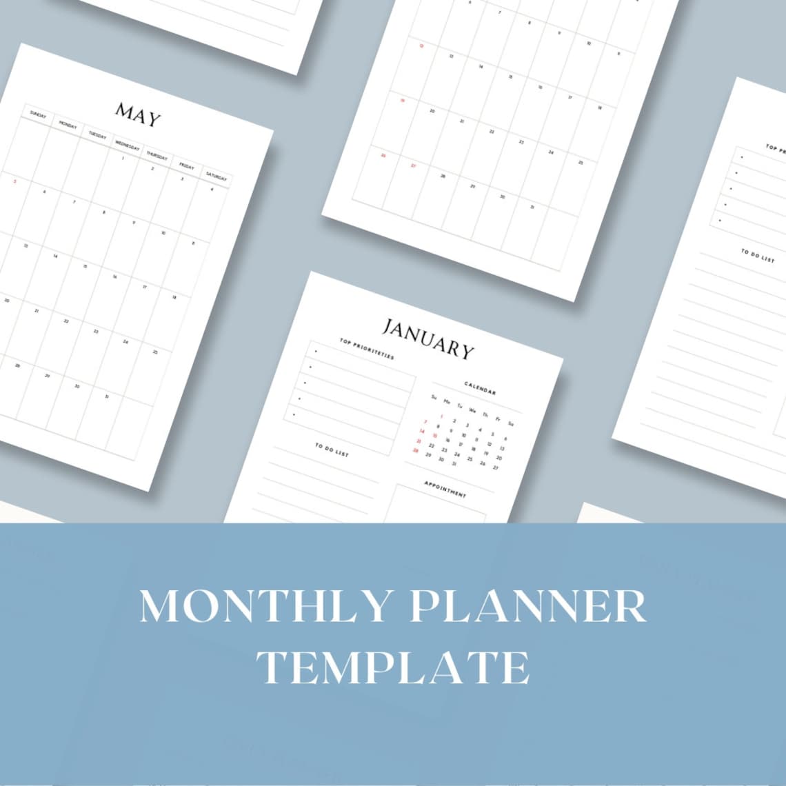 2024 Printable Calendar With Monthly Mini Calendars, To-do Lists ...