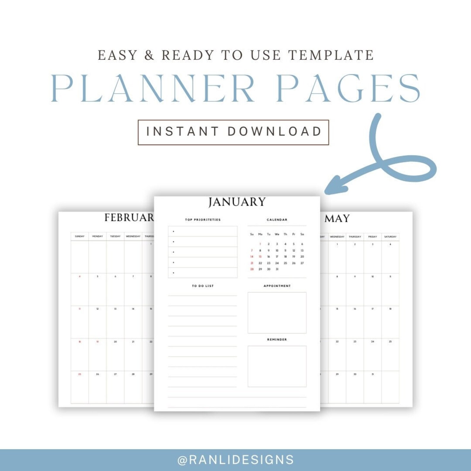 2024 Printable Calendar With Monthly Mini Calendars, To-do Lists ...