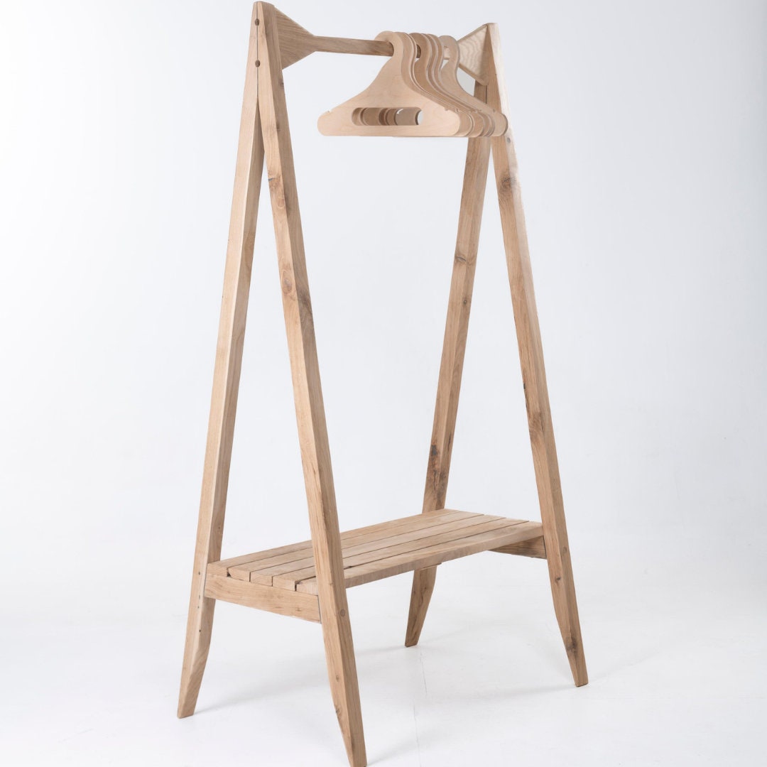 Clothes Rack Handmade of Oak - Etsy