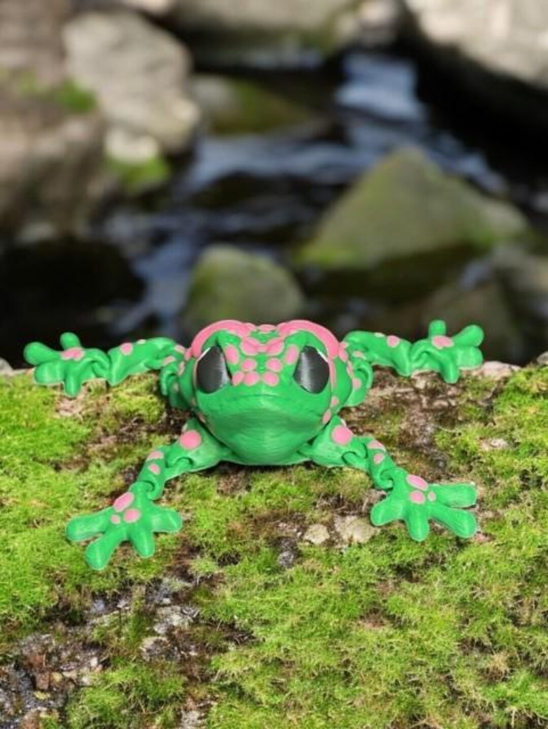 Articulating Frog – Multi-color Poseable Frog Figure, Unique Home Decor ...