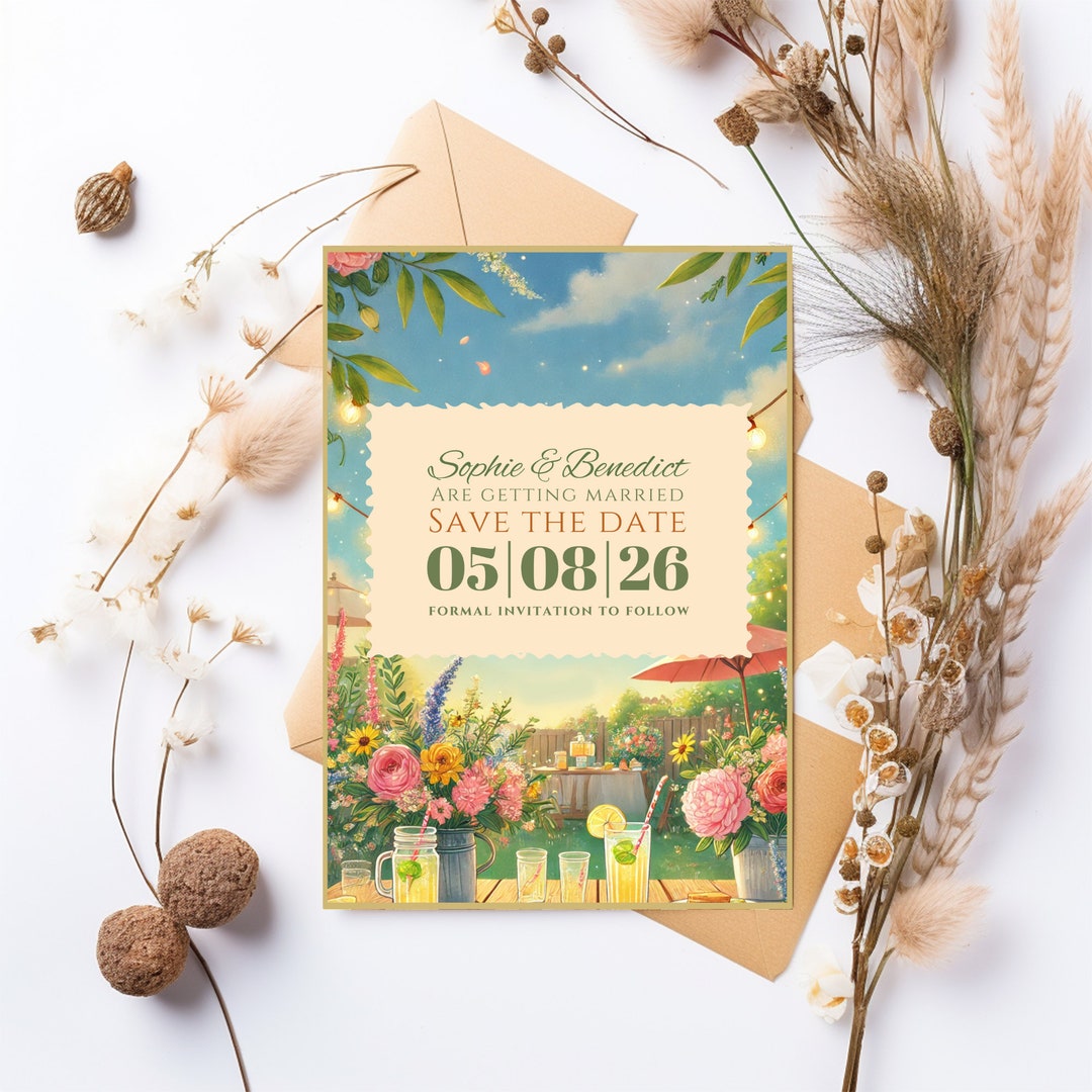 Summer Save the Date Canva Template - Etsy