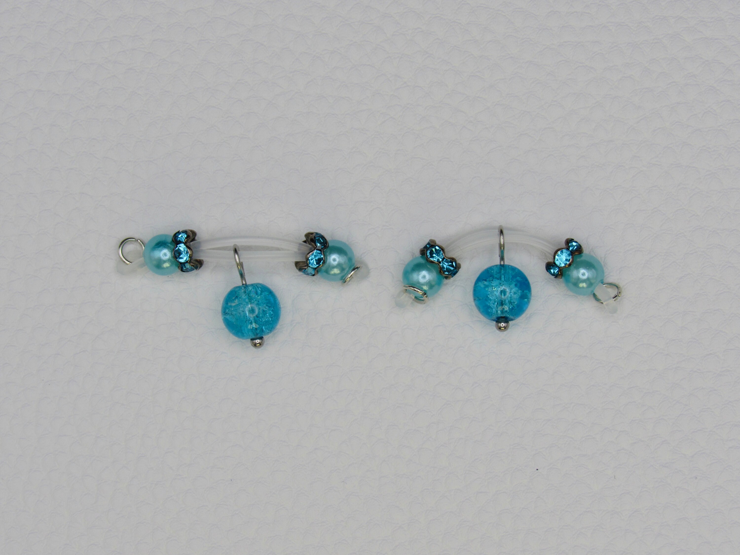 Pair of Adjustable Fake Barbell Nipple Nooses for Daily Wear Glass ...