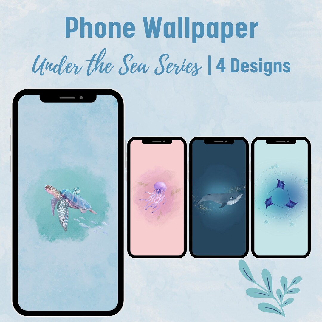 Phone Wallpaper | Whale | Sea Turtle | Jellyfish | Stingray | Under the ...