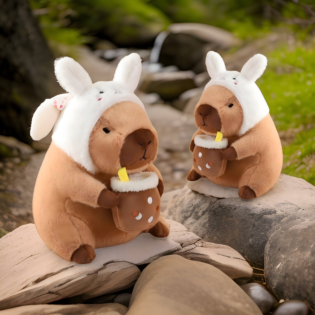 Plush Capybara Rabbit, Kawaii Capybara Plush, Toy Capybara, Capybara ...