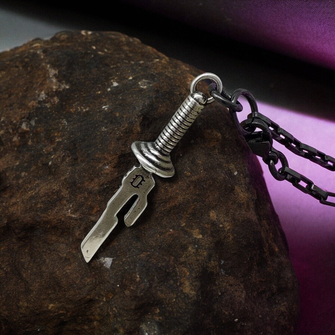 Inverted Spear of Heaven Black Chain Necklace Toji Fushiguro Pendant ...