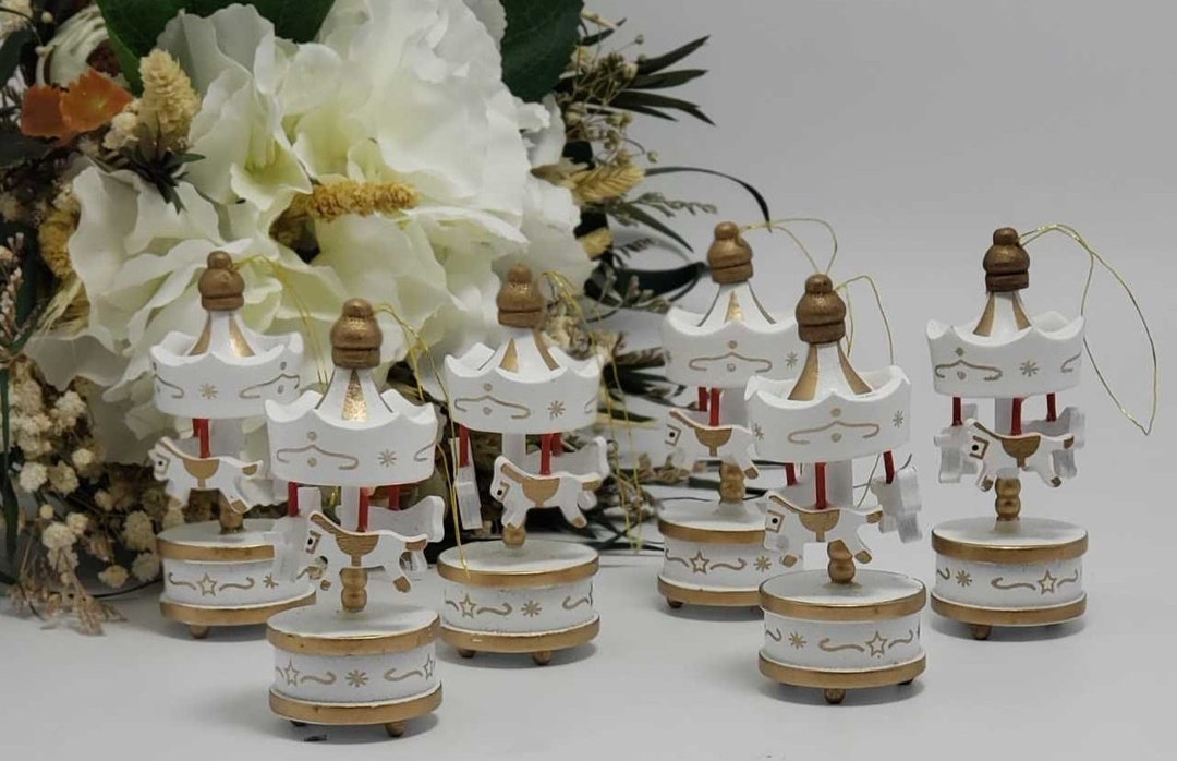 Mini Carousel White Set of 6 - Etsy
