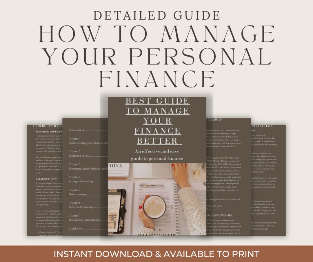 Personal Finance Management Book on How to Manage Your Personal Finance ...