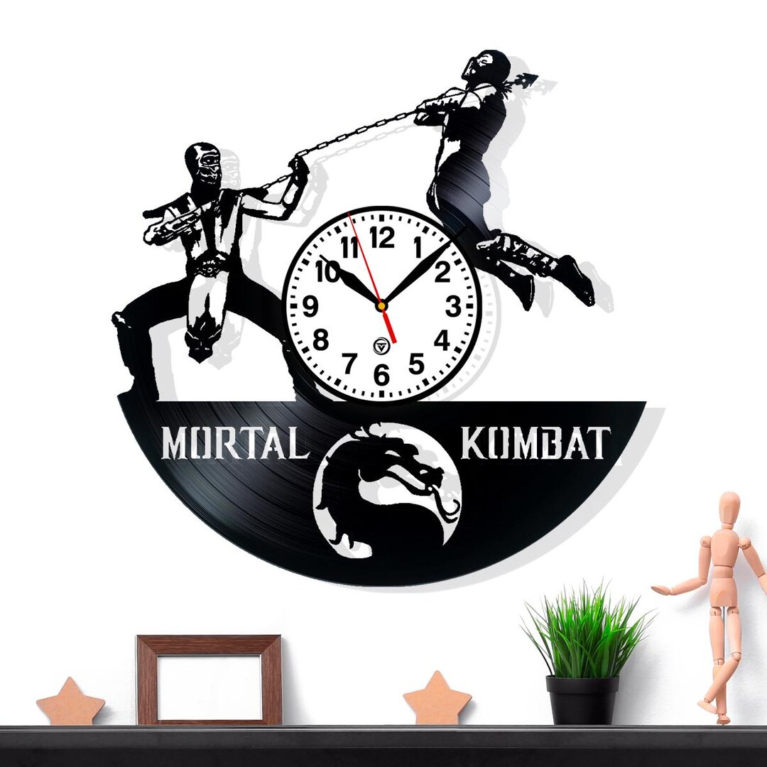 Vinyl Record Wall Clock · Fighting Game Inspired Design · Handmade ...