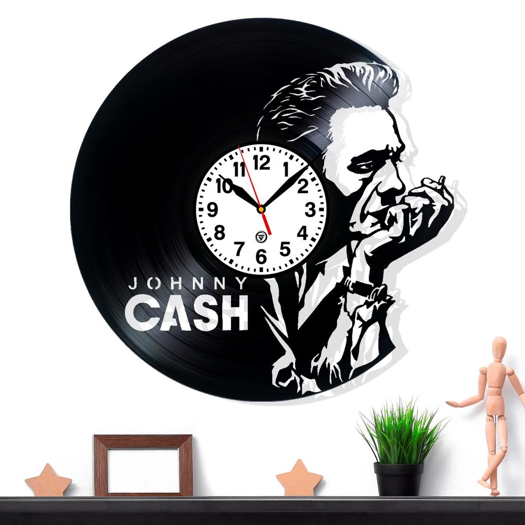 Vinyl Record Wall Clock · Classic Country Music Legend Inspired Design ...