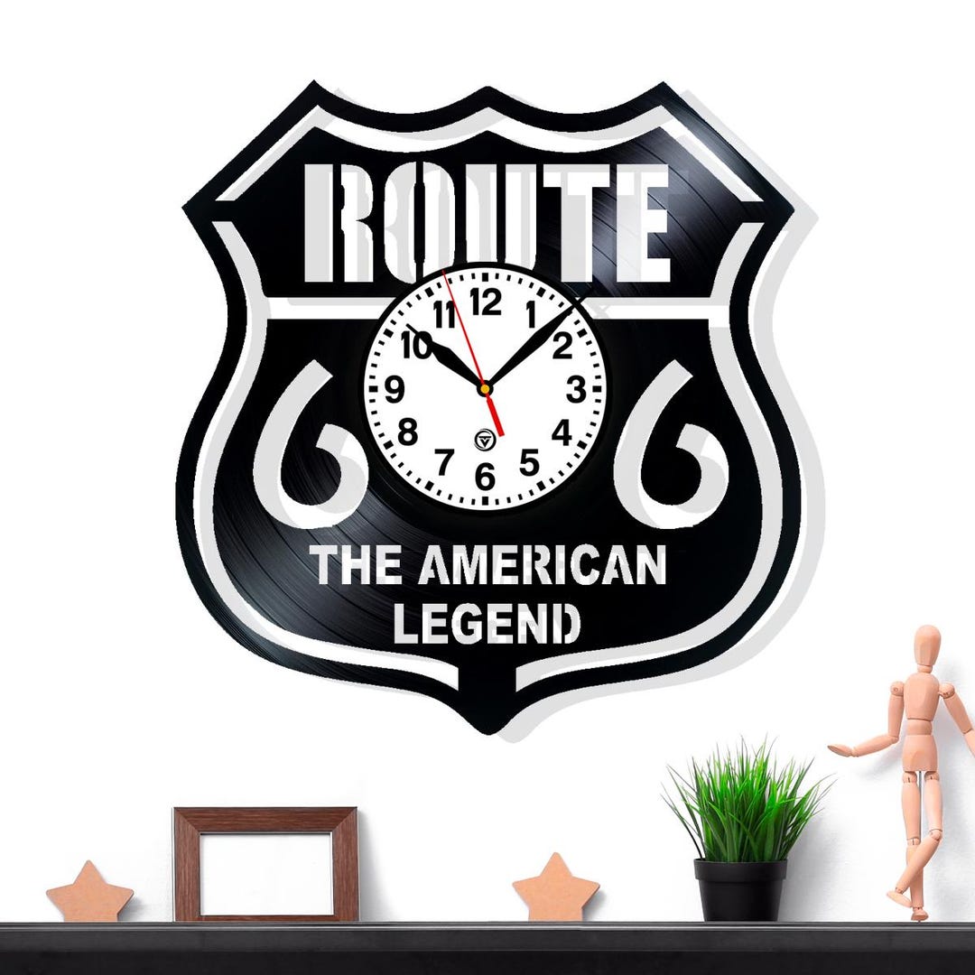 Classic American Road Trip Wall Clock · Vintage Highway Inspired Design ...