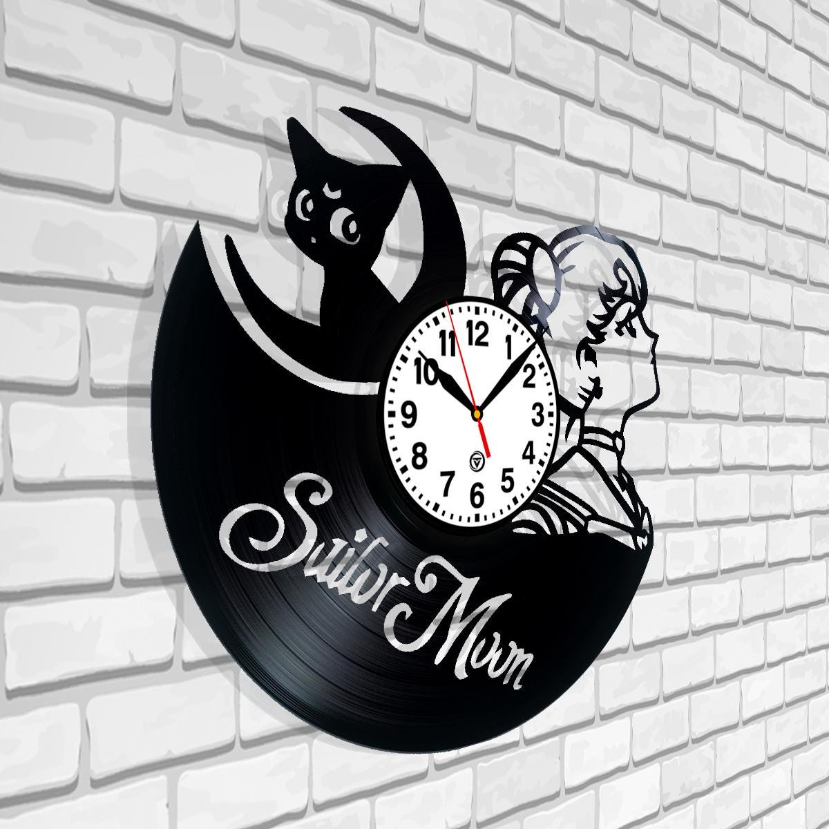 Vinyl Record Wall Clock · Magical Girl Anime Inspired Design · Handmade ...