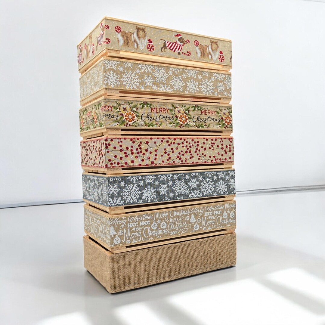 Christmas Gift Hamper, Empty Wine Box, Make Your Own Hamper Kit, Gift ...