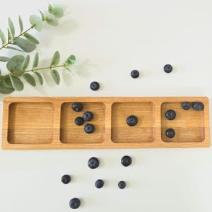 Handmade Divided Snacks Tray, Wooden Serving Tray, Party Food Platter ...
