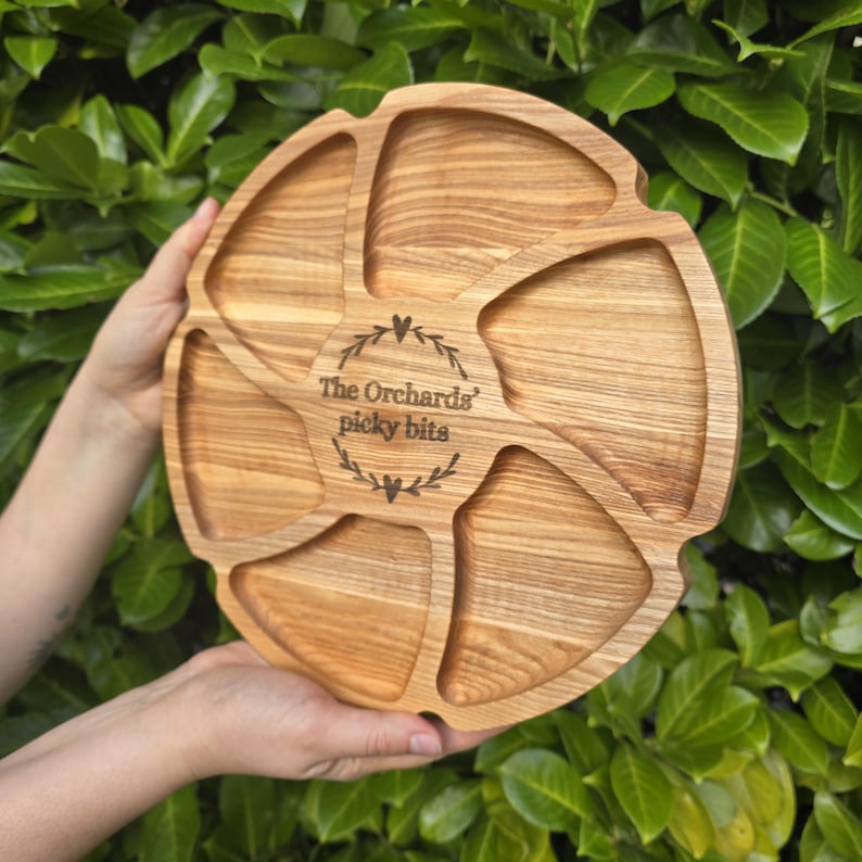 Personalised Flower Charcuterie Board: Wooden Serving Platter, Picky ...