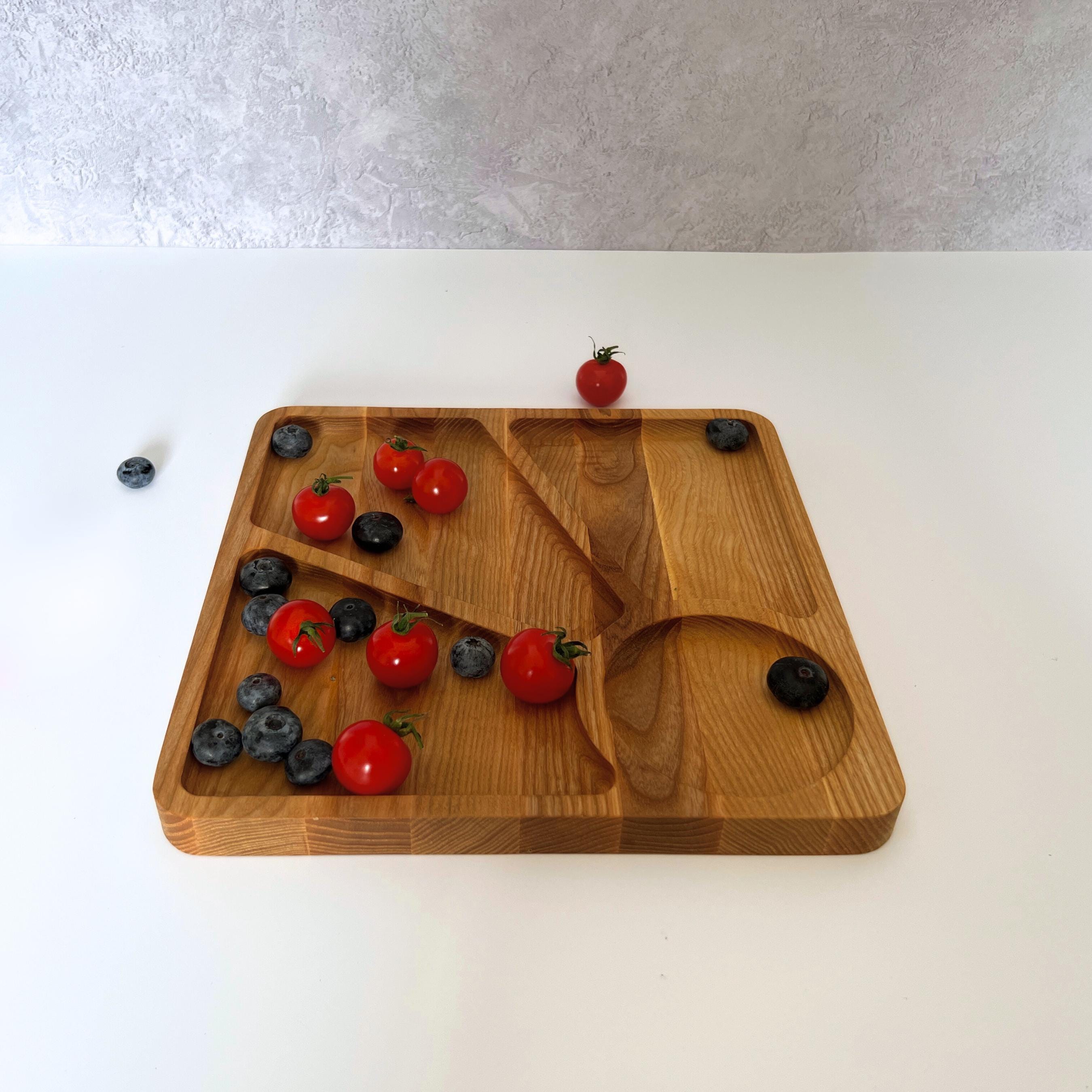 Square Wooden Platter, Cheeseboard, Charcuterie Platter With ...