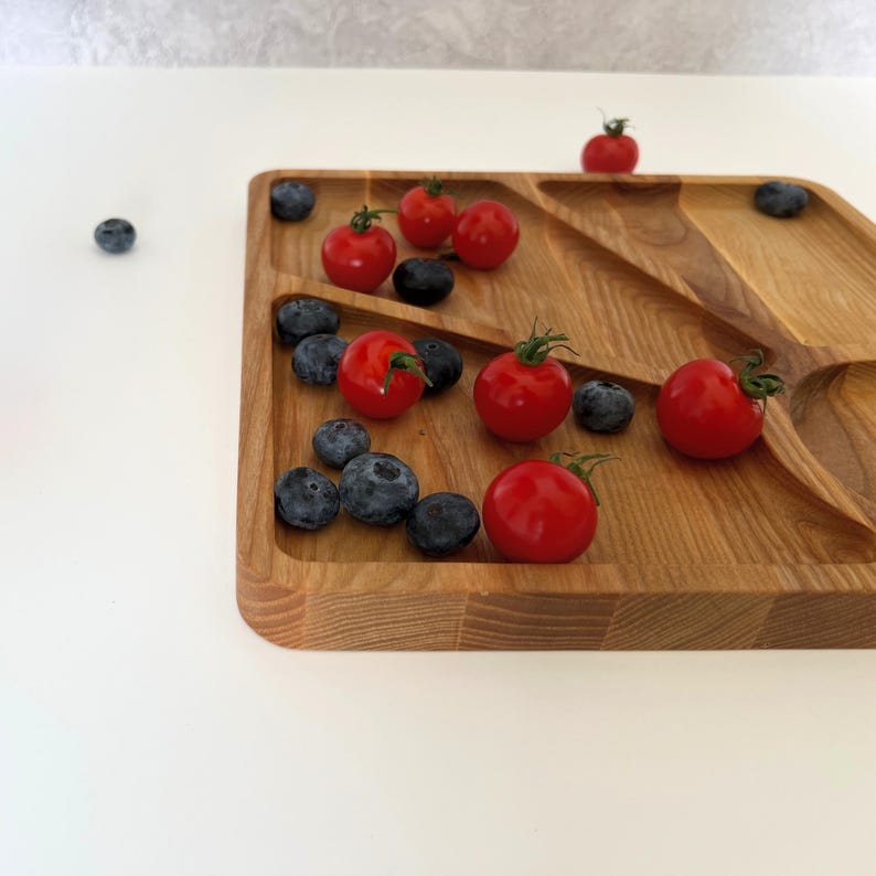 Square Wooden Platter, Cheeseboard, Charcuterie Platter With ...