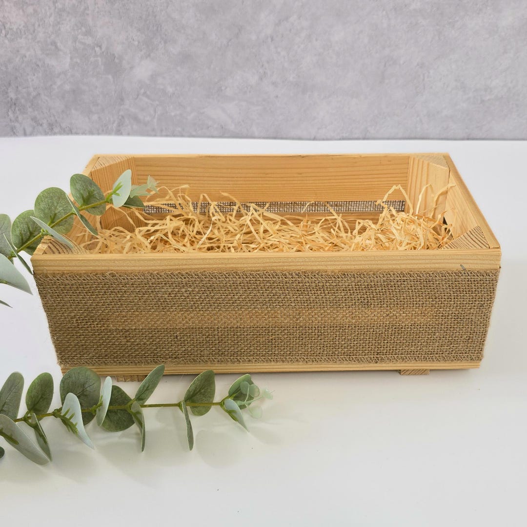 Empty Make Your Own Wooden Crate Hamper Gift Box Basket DIY Kit ...