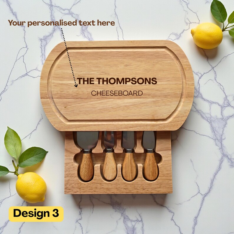 Personalised Cheese Board Set, Wedding and Couples, New Home ...