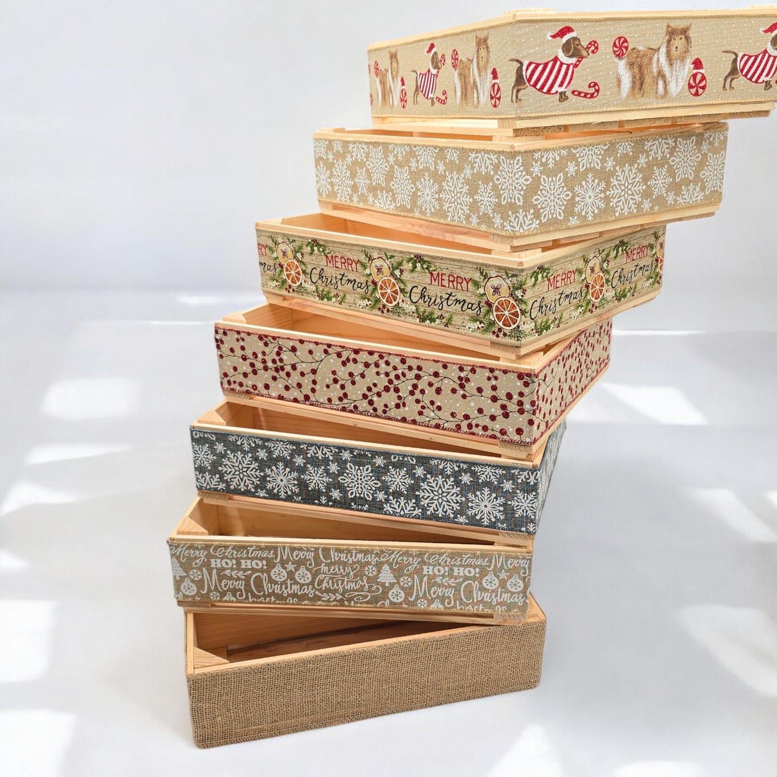 Empty Christmas Gift Hamper, Empty Wine Box, Make Your Own Hamper Kit ...