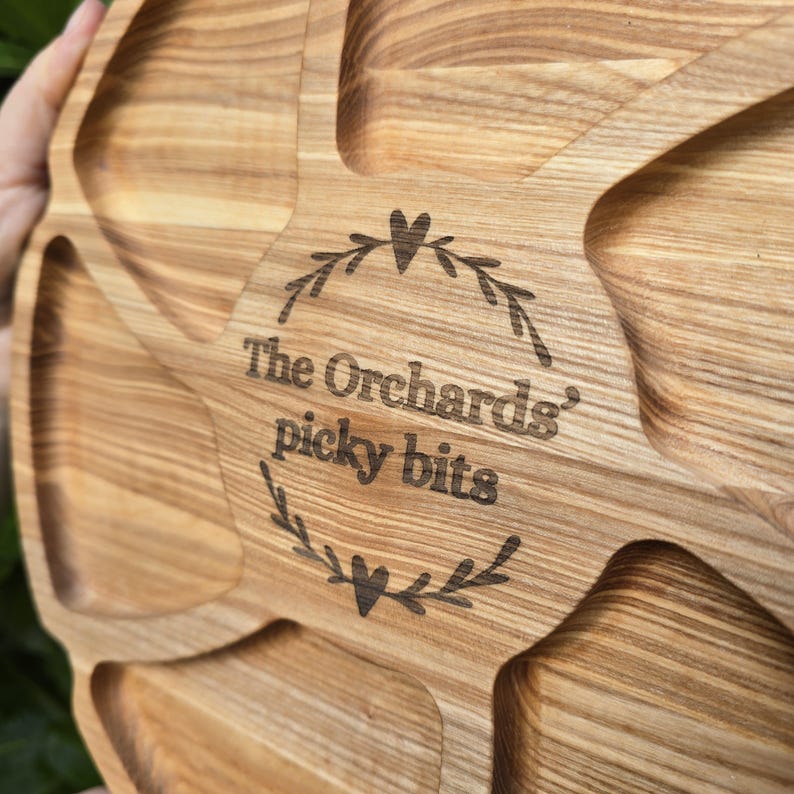 Personalised Flower Charcuterie Board: Wooden Serving Platter, Picky ...