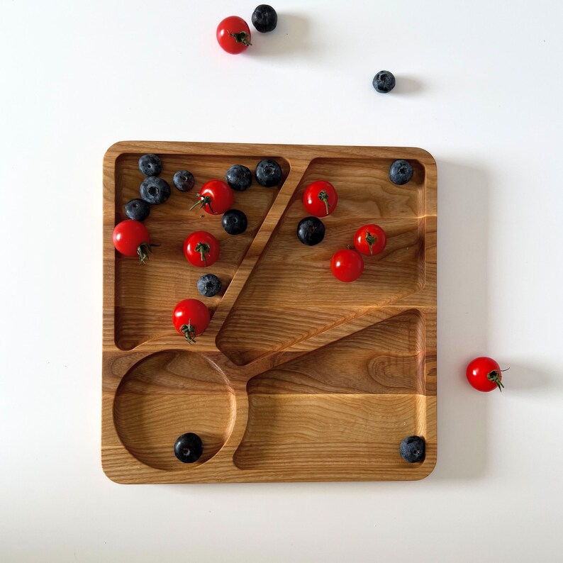 Square Wooden Platter, Cheeseboard, Charcuterie Platter With ...