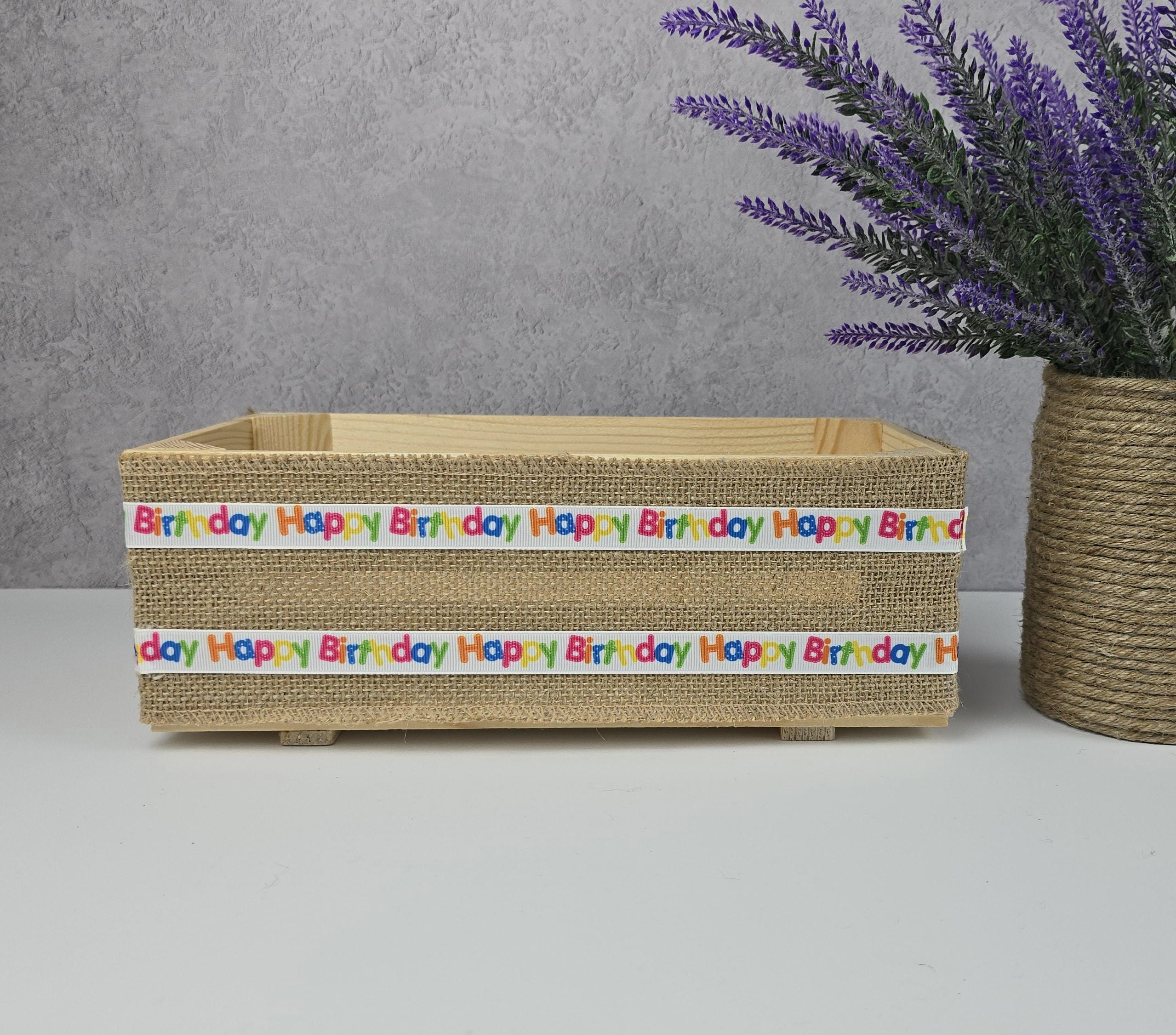 Empty Make Your Own Hamper Gift Box Basket DIY Kit - Happy Birthday ...