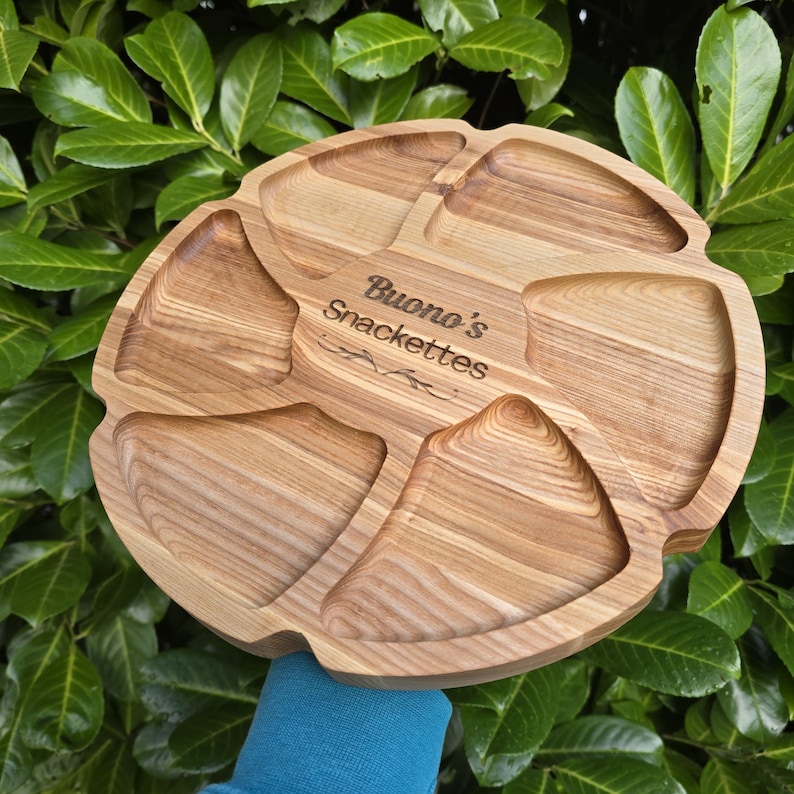 Personalised Flower Charcuterie Board: Wooden Serving Platter, Picky ...
