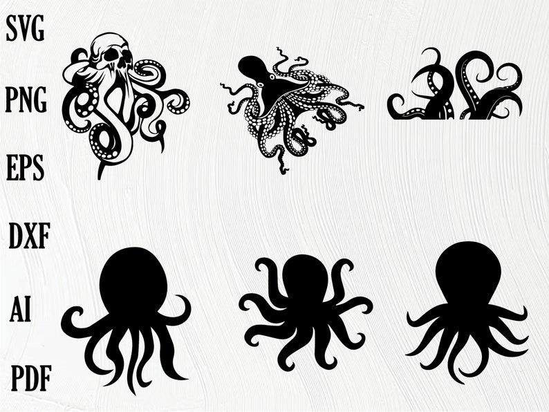 Octopus Svg Bundle, Kraken SVG, Octopus Clipart, Octopus Legs Svg ...