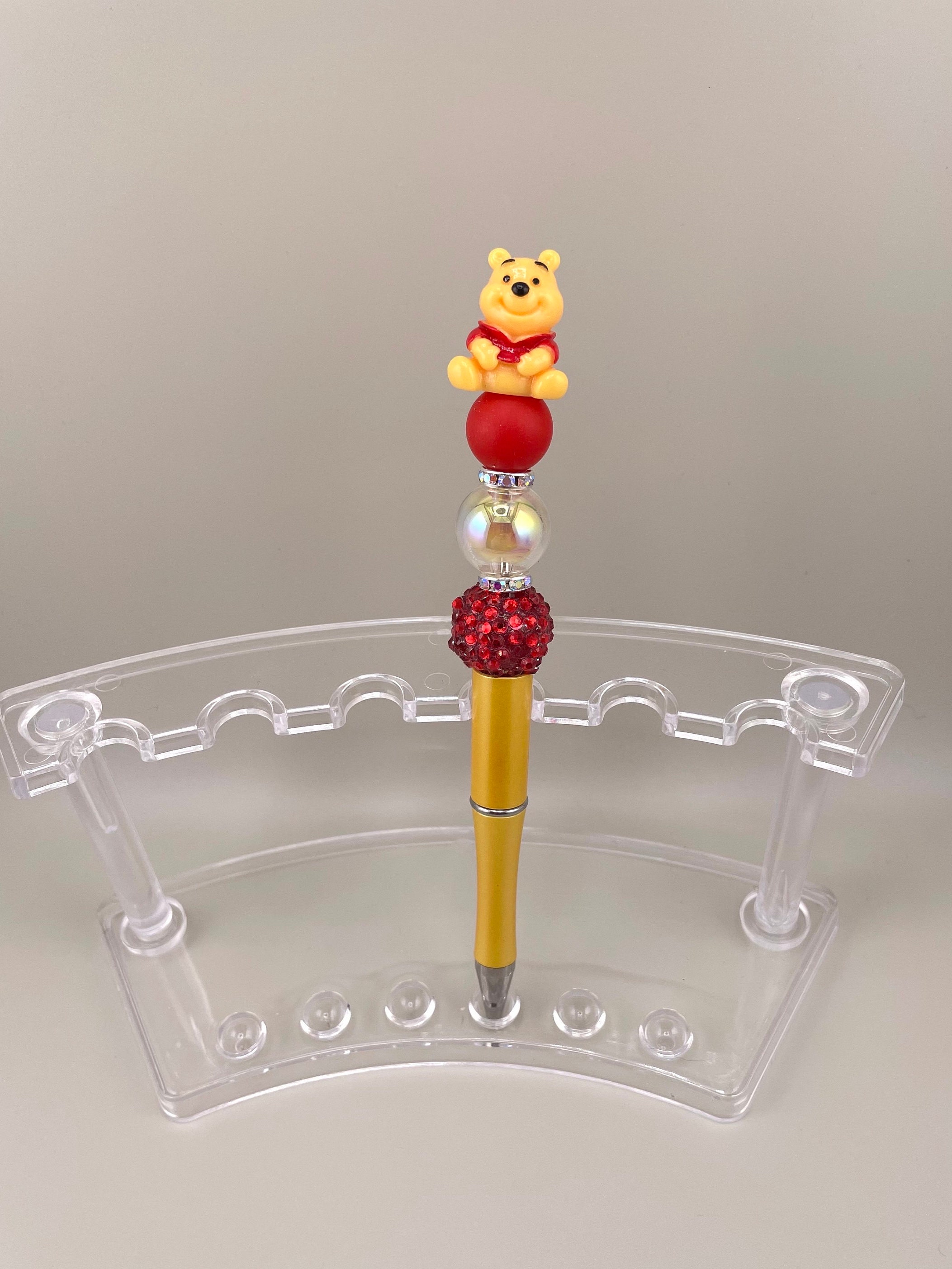 Pooh Inspired Pens Delatreasures Bear Pens Pooh Bear Beaded Pens Focal ...