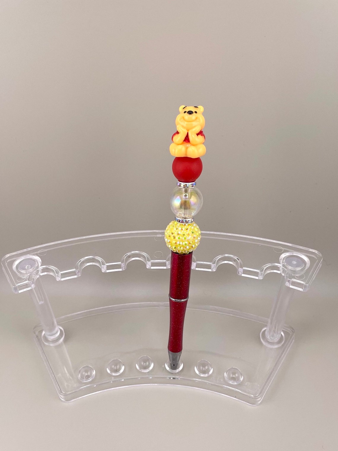 Pooh Inspired Pens Delatreasures Bear Pens Pooh Bear Beaded Pens Focal ...