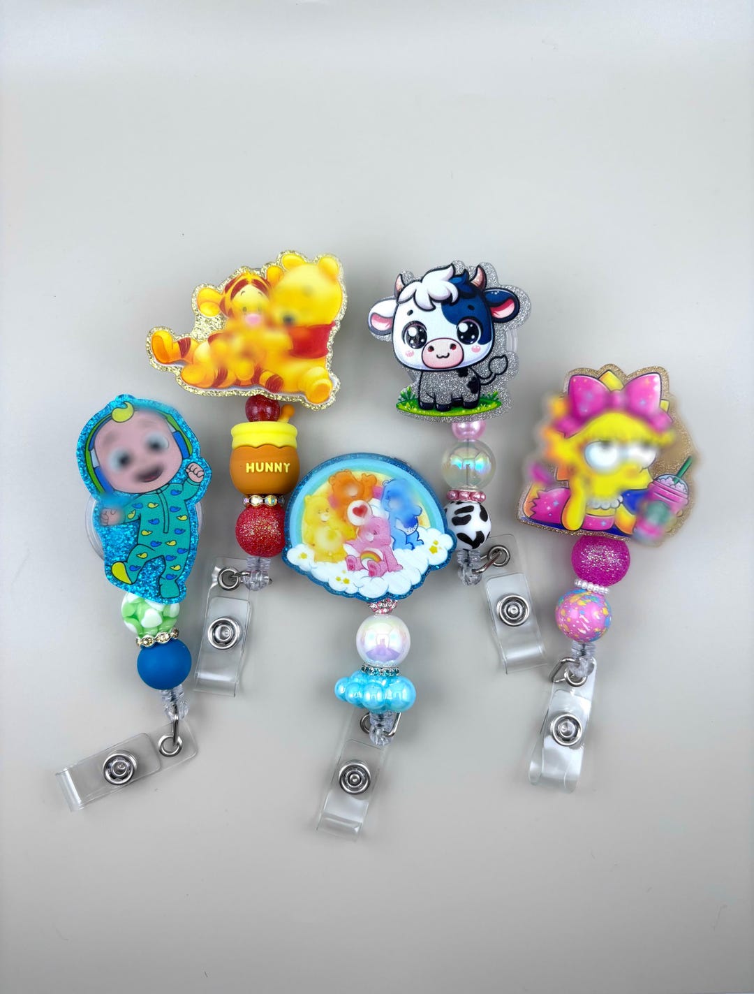 Character Badge Reels | Honey Bear Badge Reels | Rainbow Bear Badge ...