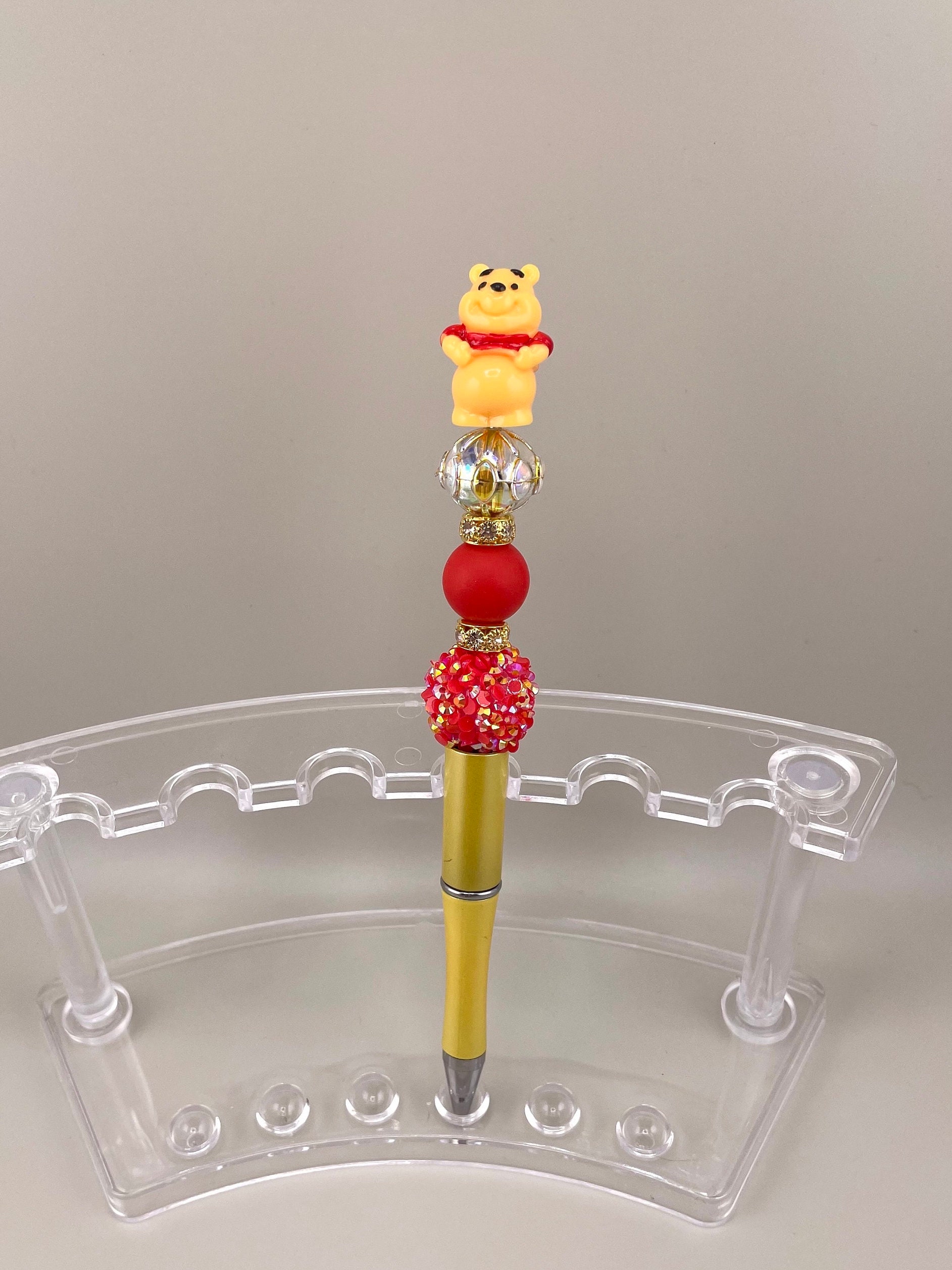 Pooh Inspired Pens Delatreasures Bear Pens Pooh Bear Beaded Pens Focal ...