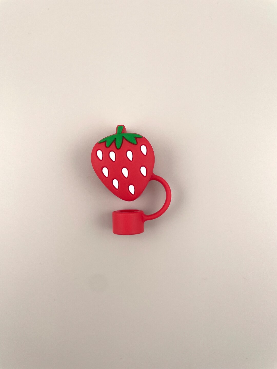 Strawberry 3D Straw Topper - Etsy