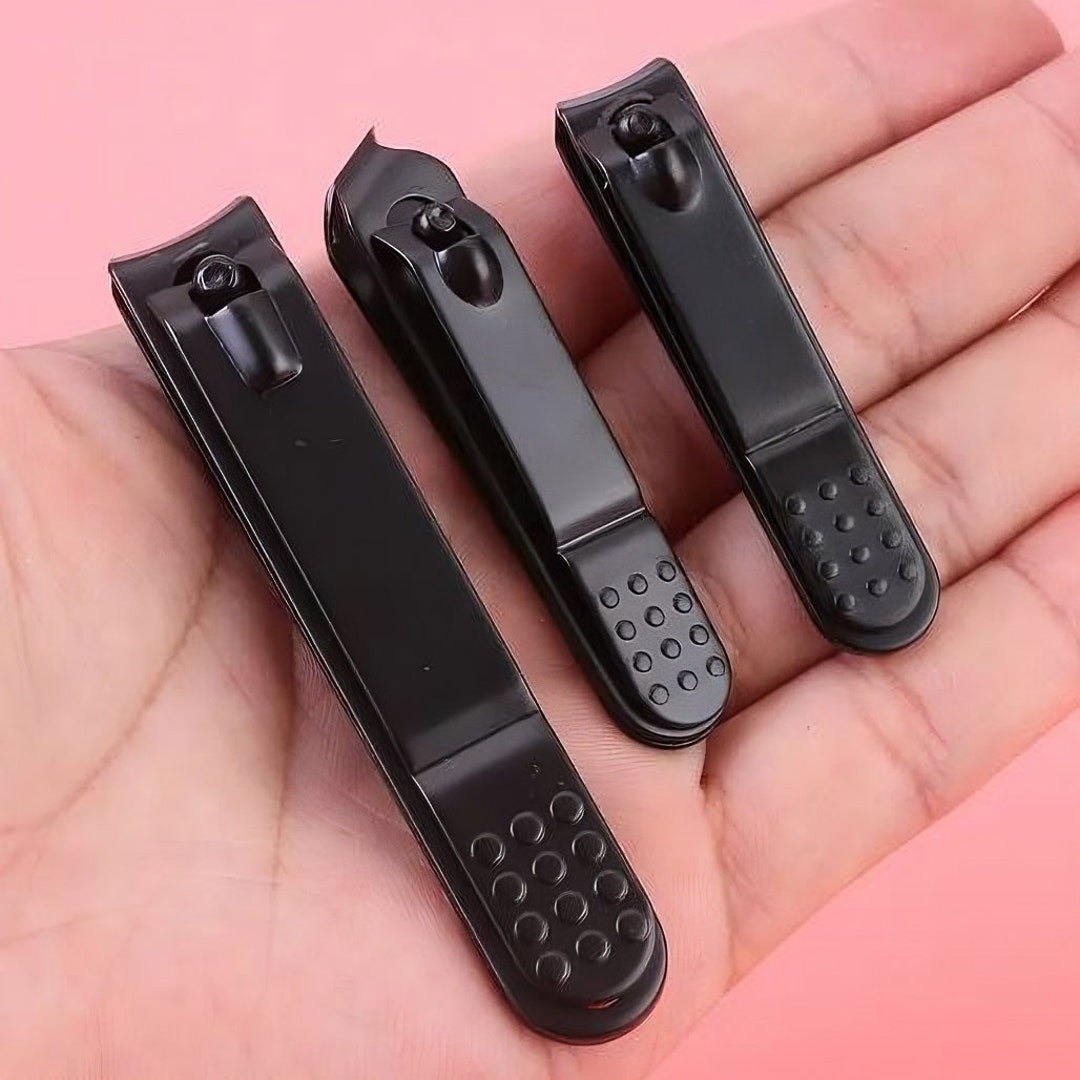 Personalized Manicure Set Customized Black Nail Clippers, Mini Personal ...