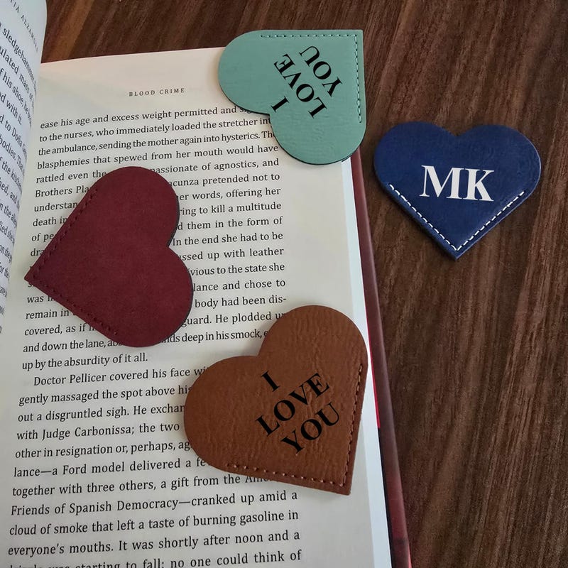 Heart Bookmark - Etsy