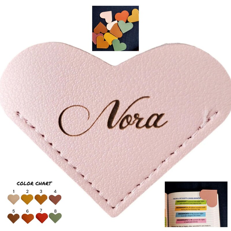 Heart Bookmark - Etsy