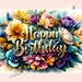 Flowers Happy Birthday Card/printable Birthday Card/printable ...