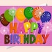 Balloons Birthday Card Printable (digital Download) - Etsy