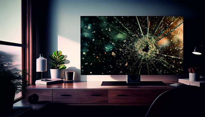 Broken Glass Frame TV Art: Samsung TV Screensaver (digital Download) - Etsy