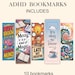 Adhd Bookmarks Printable – 10 Motivational Bookmarks for Neurodivergent ...