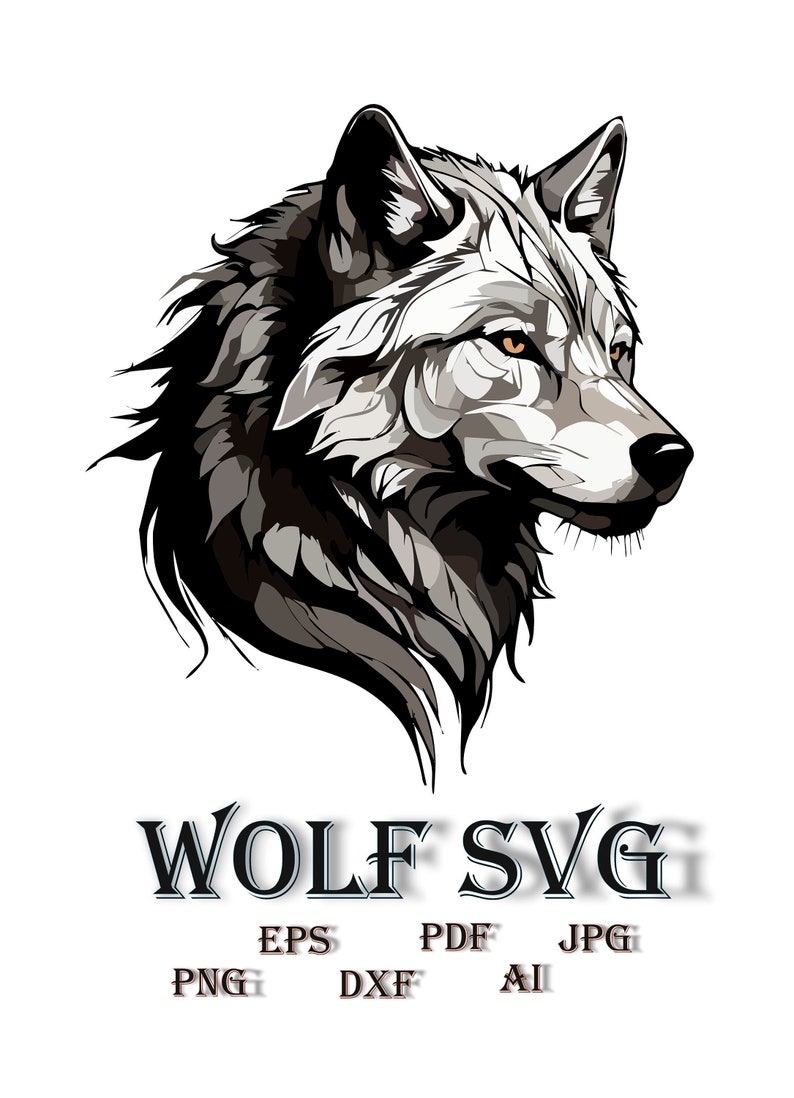 Beautiful Wolf Head Svg/wolf Face Svg File/layered Wolf Svg/wolf Svg ...