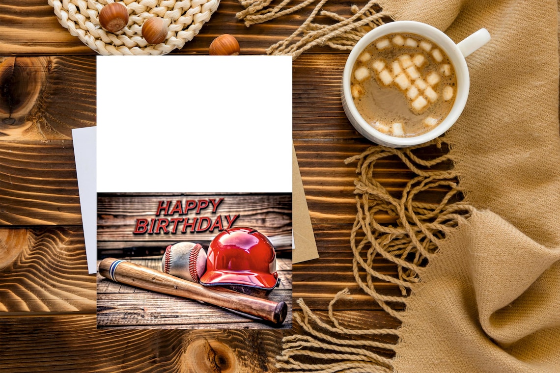 Baseball Fan Happy Birthday Card/happy Birthday Style/digital Card ...
