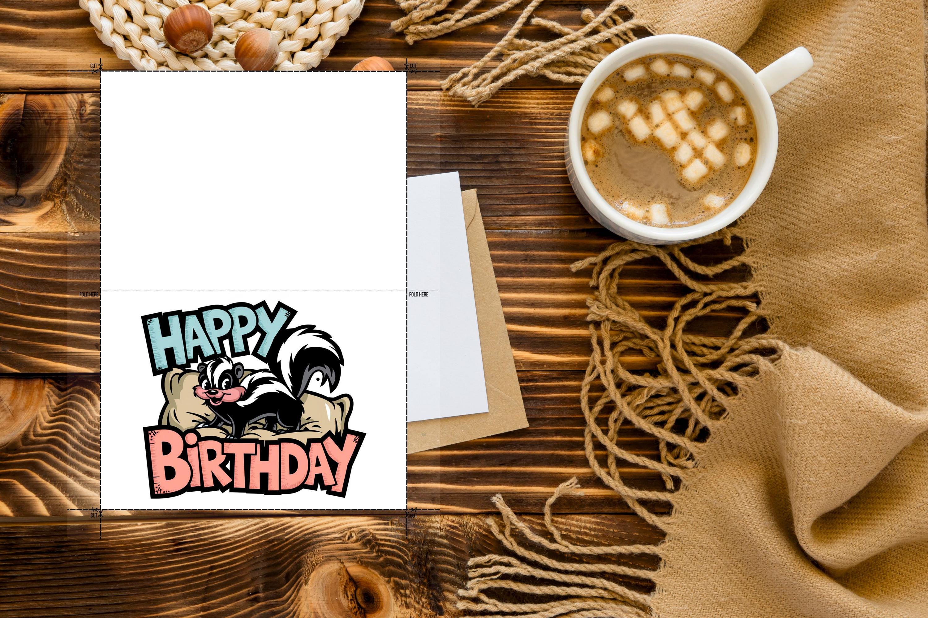 Happy Birthday Skunk - Cute and Fun Digital Birthday Card for Animal ...