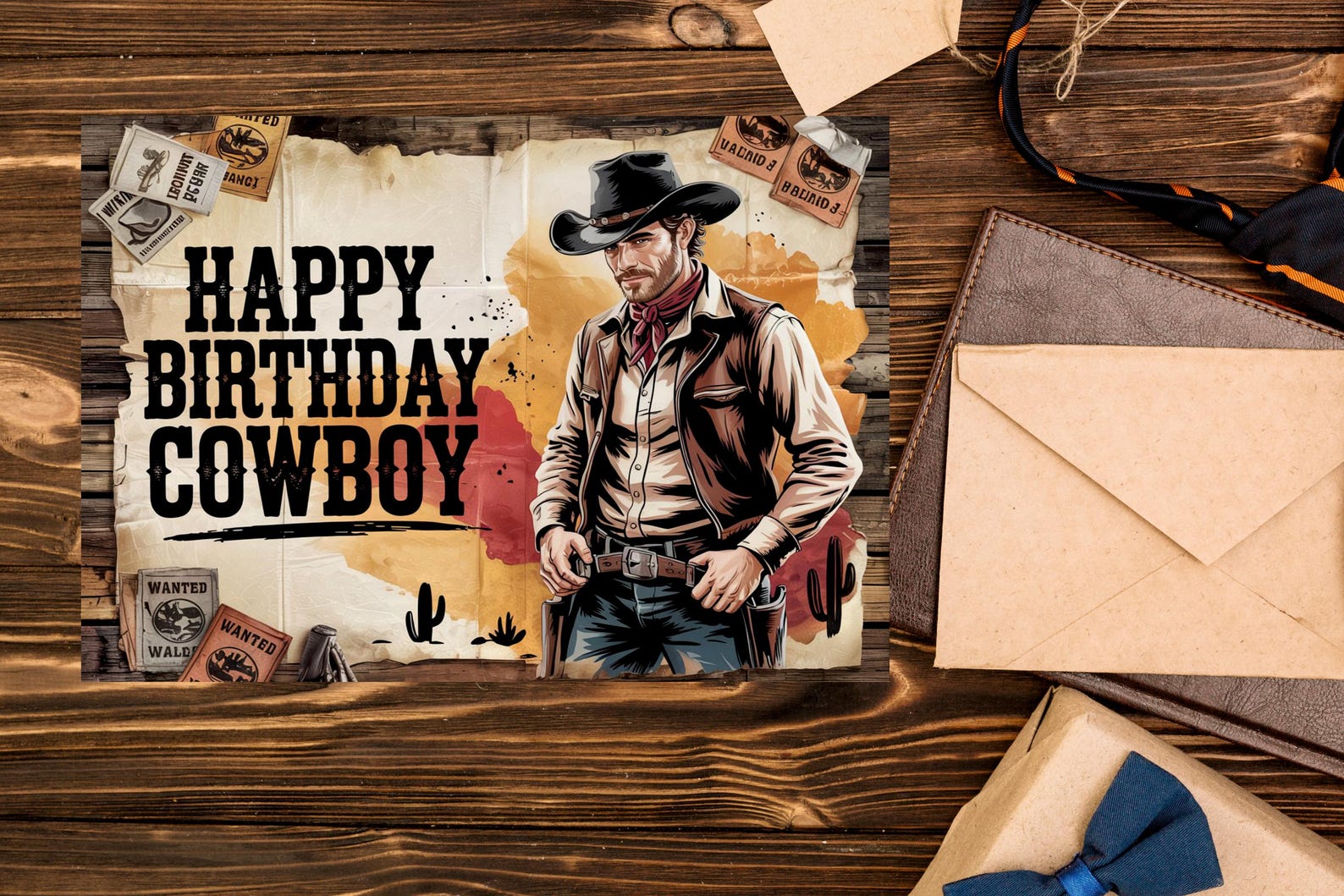 Cowboy Birthday Card: Western Theme Printable (digital Download) - Etsy