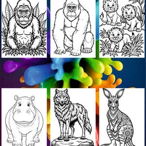Set of 42 Animal Coloring Pages - Fun and Creative Designs for Kids ...