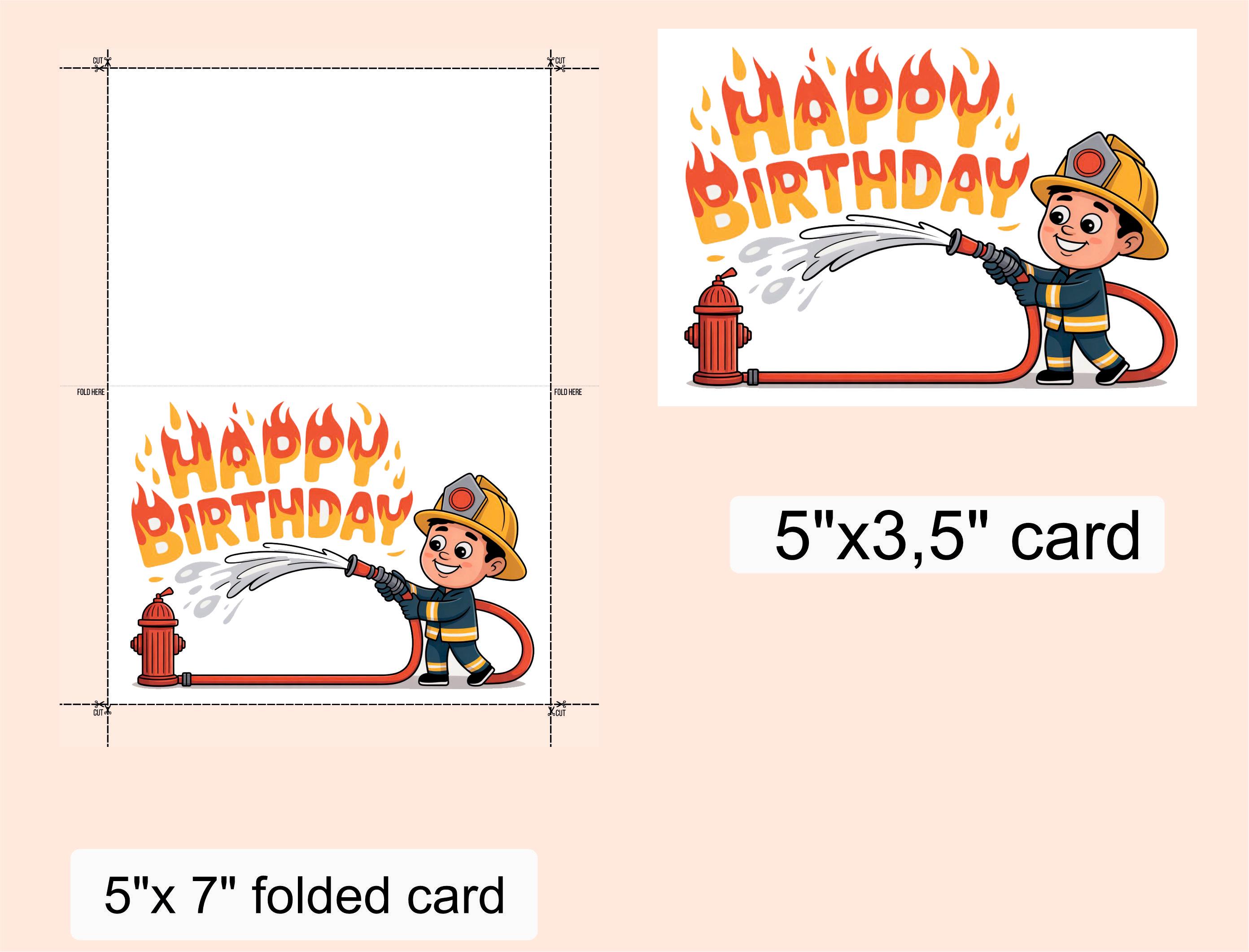 Happy Birthday Firefighter Digital Card – Fireman Birthday Greetings ...