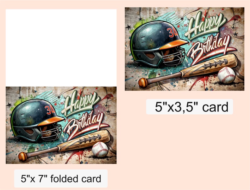 Graffiti Greeting Card for Baseball Fan/happy Birthday in Graffiti ...