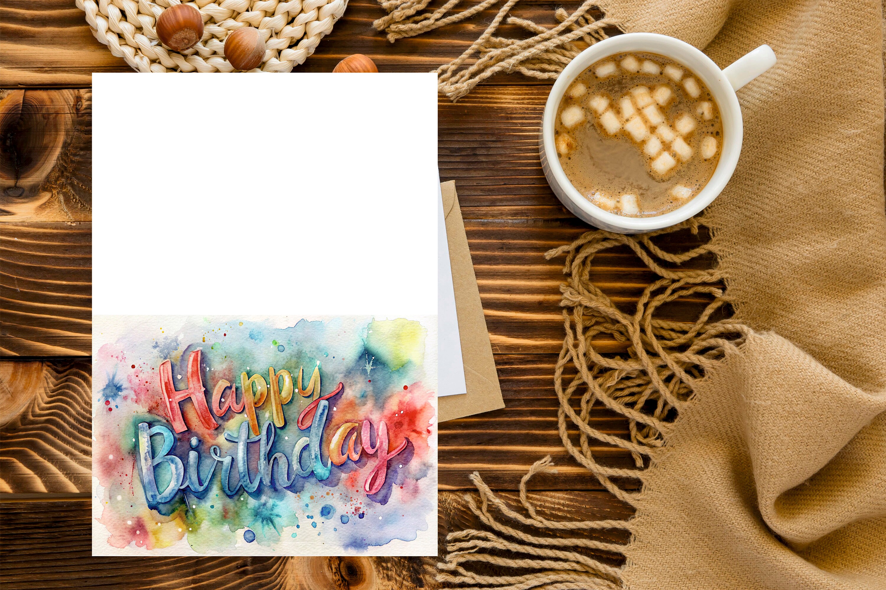 Happy Birthday Card - Watercolor Style/watercolor Card/digital Birthday ...