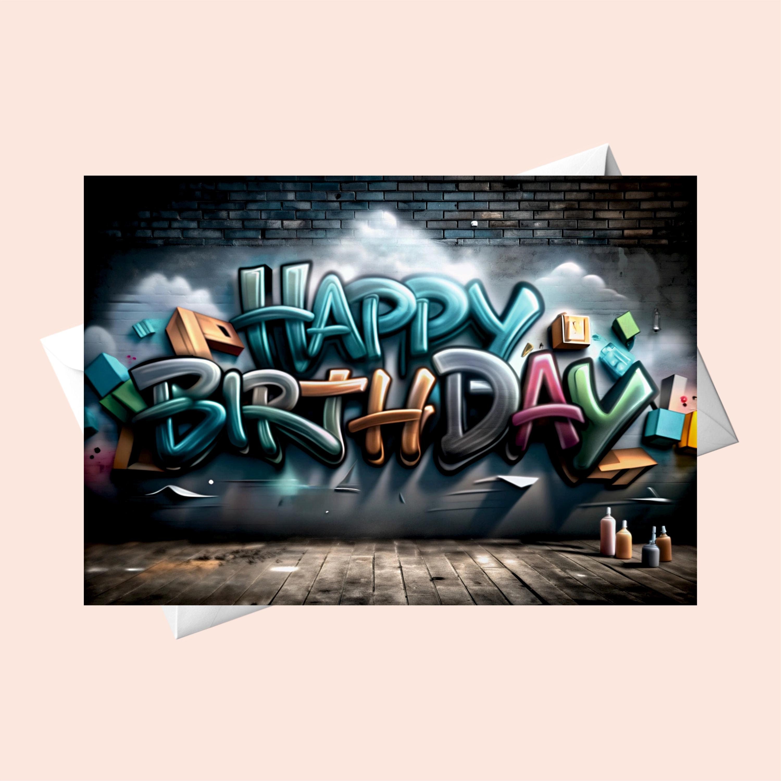 Graffiti Happy Birthday Card/graffiti Card/digital Birthday Card ...
